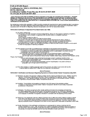 Fillable Online Certification for: MOCA SYSTEMS, INC Fax Email Print ...