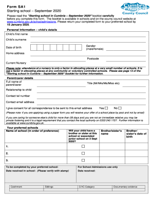 Sa1 Form - Fill Online, Printable, Fillable, Blank | pdfFiller