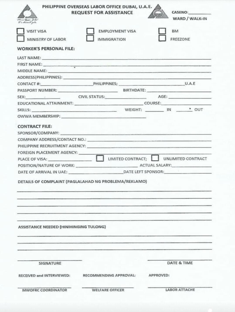 Fillable Online philippine overseas labor office Fax Email Print - pdfFiller
