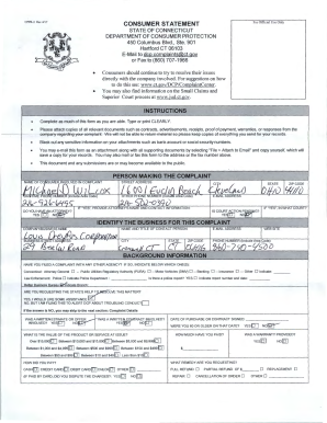 Fillable Online CONSUMER STATEMENT Fax Email Print - pdfFiller