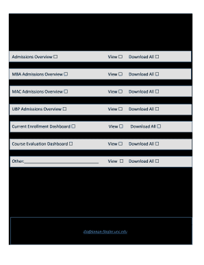 Fillable Online Dashboard and Report Request Form Fax Email Print ...