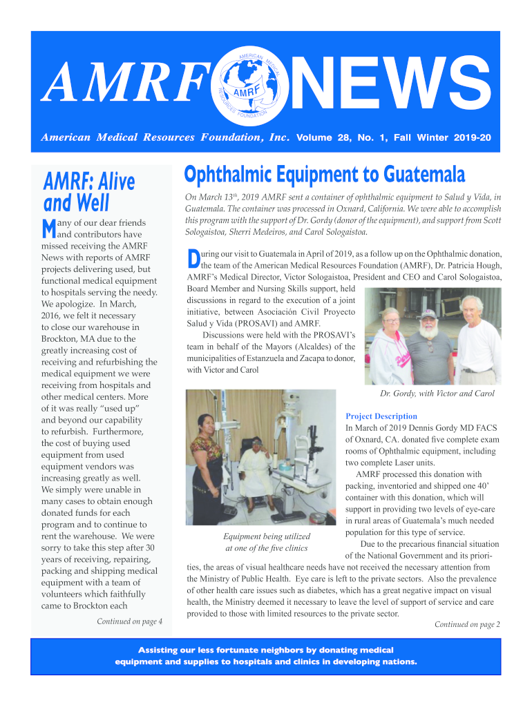 Fillable Online Page one Logo AMRF Fax Email Print - pdfFiller