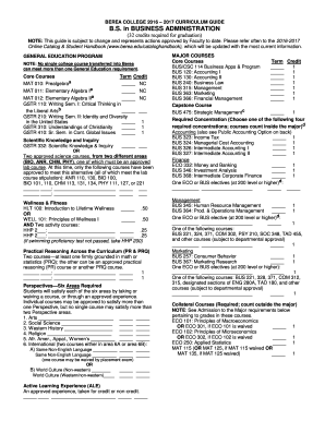 Fillable Online (32 credits required for graduation) Fax Email Print ...