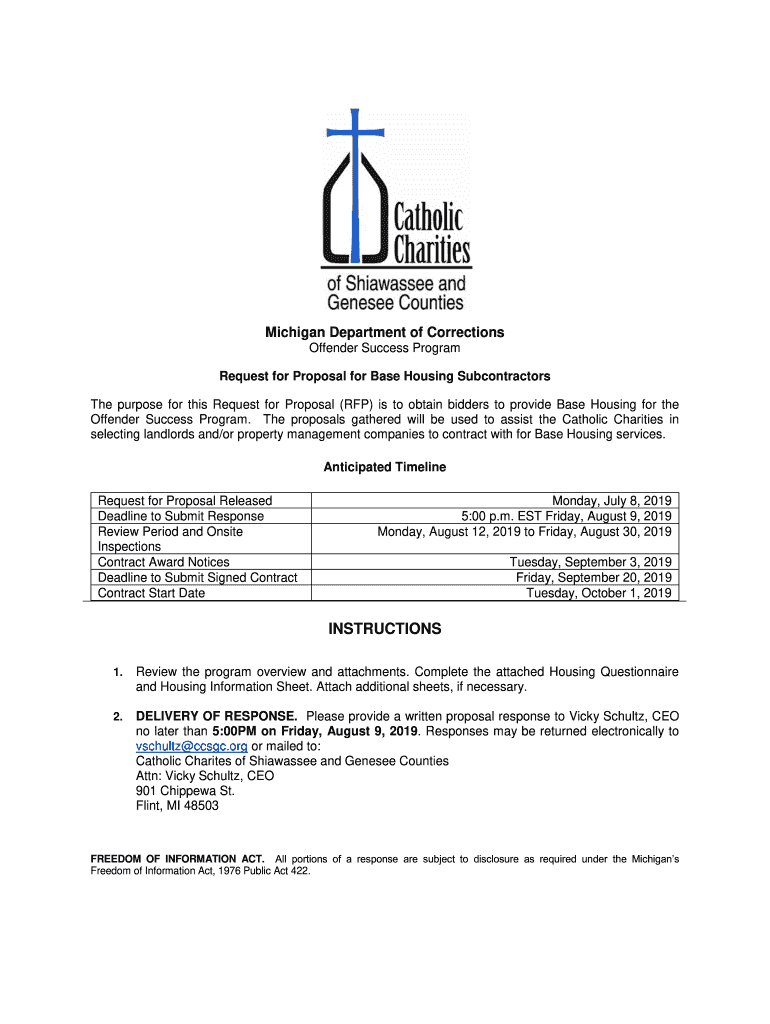 Fillable Online Request for Information (RFI) Template. Request for ...