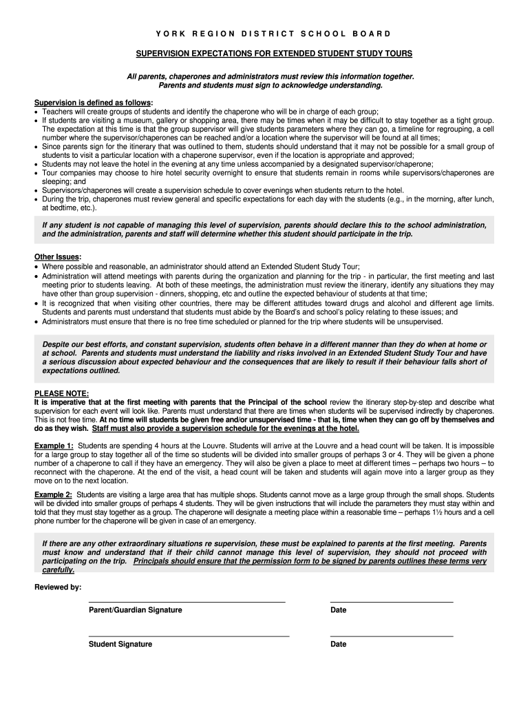 Fillable Online FIELD TRIP/EXTENDED STUDENT TRAVEL CHECKLIST Fax Email ...