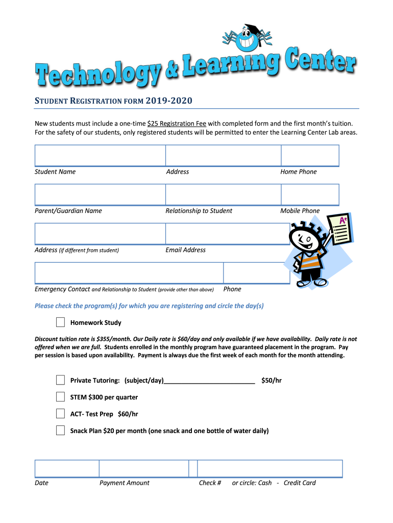 Fillable Online FREE 12+ Sample Student Registration Forms in PDFExcel ...