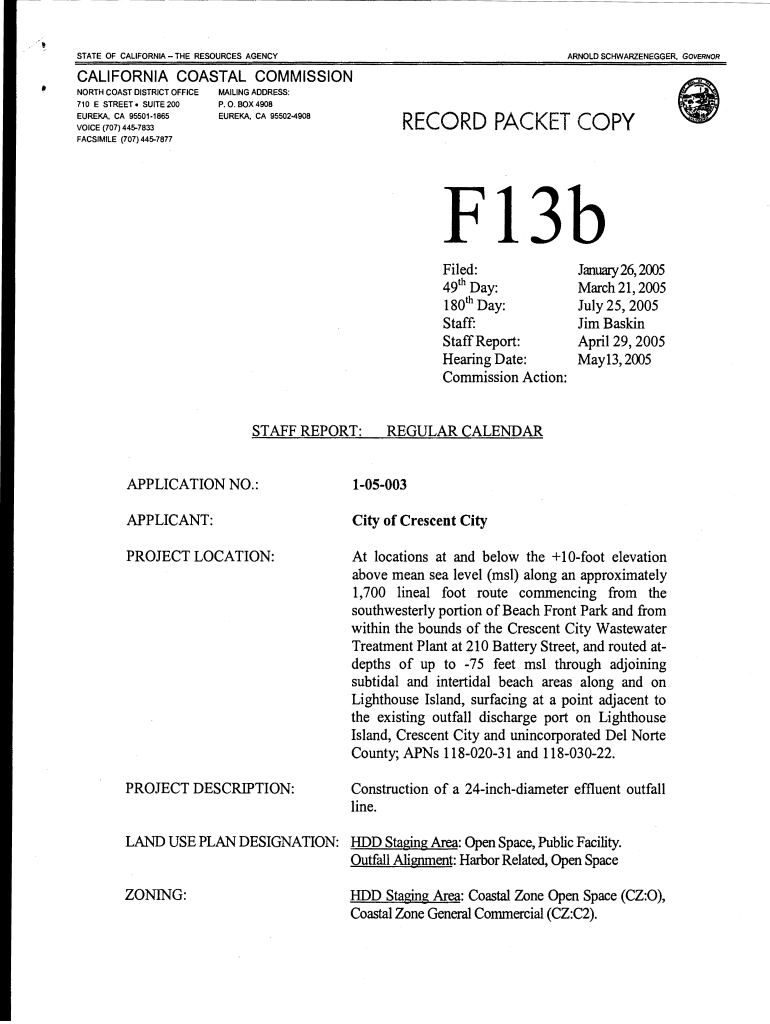 Fillable Online CDP APPLICATION NO. 1-16-0899 (CALTRANS ... - CA.gov ...