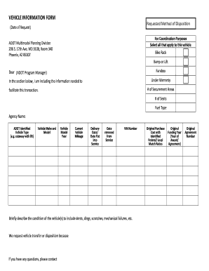 Fillable Online Vehicle Disposal Request Form Fax Email Print - pdfFiller
