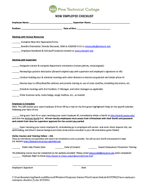 Fillable Online Employee Name: Supervisor Name: Fax Email Print - pdfFiller