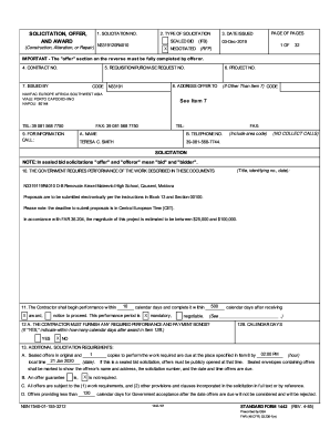 Fillable Online Solicitation, Offer and Award (PDF) Fax Email Print ...