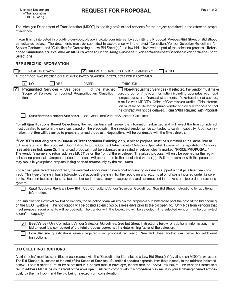 Fillable Online Request for Proposal - Planning Services. Ingham Co ...