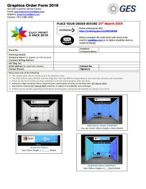Fillable Online Graphics Order Form 2019 Fax Email Print - pdfFiller