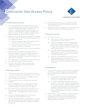 Fillable Online Contractor Site Access Policy - Gulf Print & Pack Fax ...