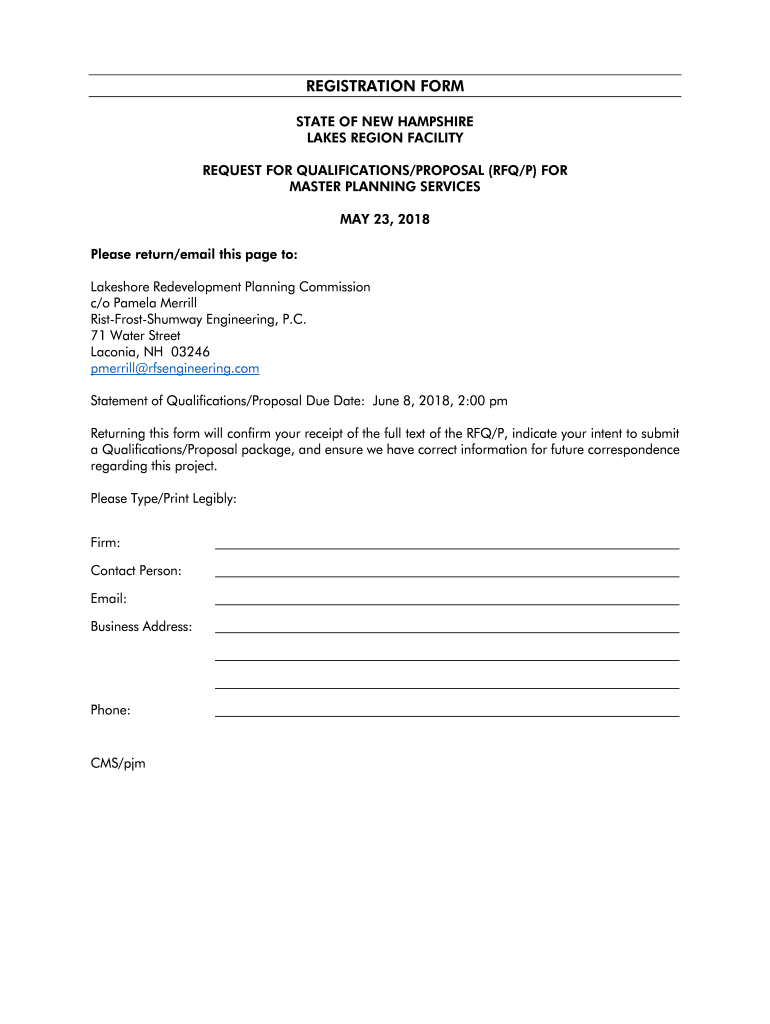 Fillable Online REQUEST FOR QUALIFICATIONS/PROPOSAL (RFQ/P) FOR Fax ...