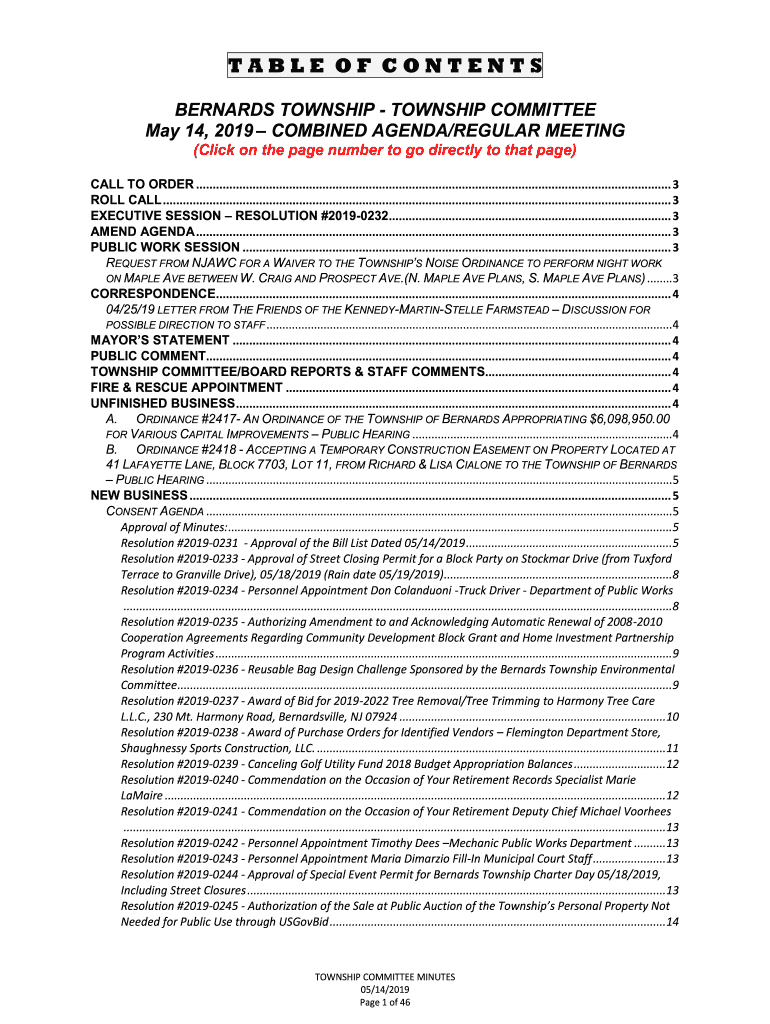 Fillable Online EXECUTIVE SESSION RESOLUTION #2019-0232 Fax Email Print ...