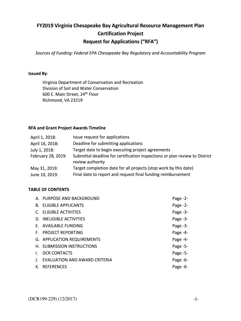 Fillable Online This is a template for a Request for Applications (RFA ...