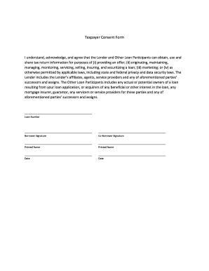 Fillable Online Taxpayer Consent Form Fax Email Print - pdfFiller
