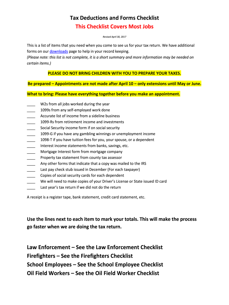 Fillable Online Documents You Should Save for Tax Time - TurboTax ...