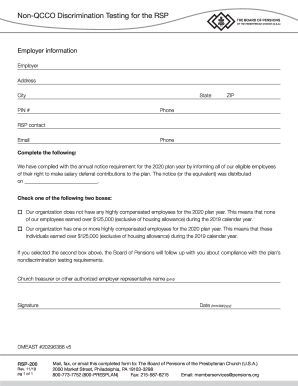 Fillable Online Non-QCCO Discrimination Testing for the RSP Fax Email ...