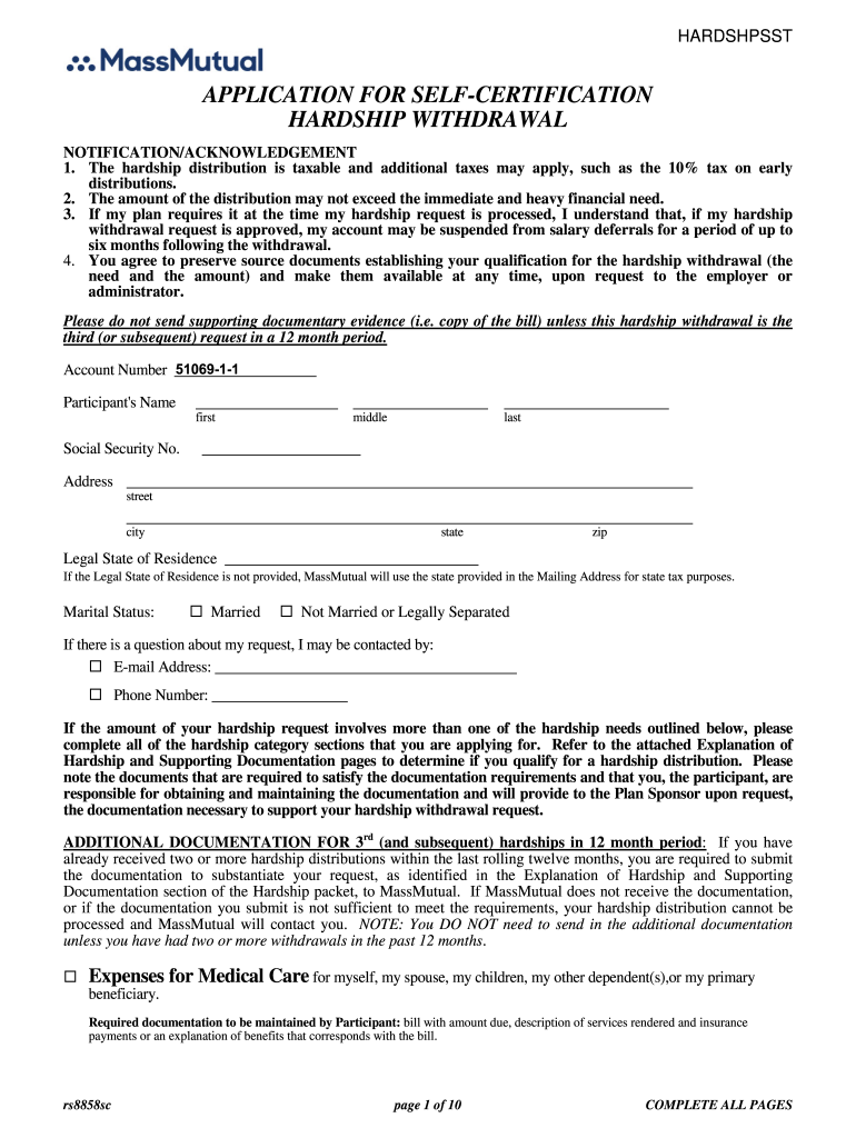 Fillable Online APPLICATION FOR SELF-CERTIFICATION Fax Email Print ...