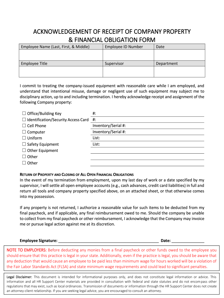 Fillable Online & FINANCIAL OBLIGATION FORM Fax Email Print - pdfFiller