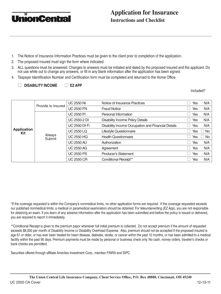 Fillable Online The proposed insured must sign the form where indicated Fax Email Print - pdfFiller