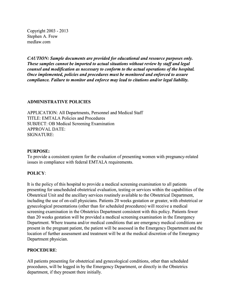 Fillable Online CAUTION Sample documents are provided for educational ...