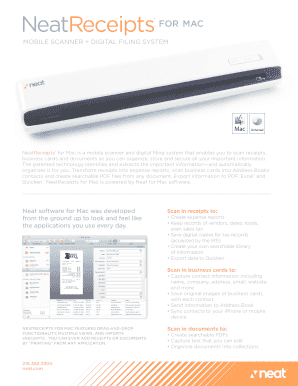 Fillable Online NeatReceipts for Mac is a mobile scanner and digital ...
