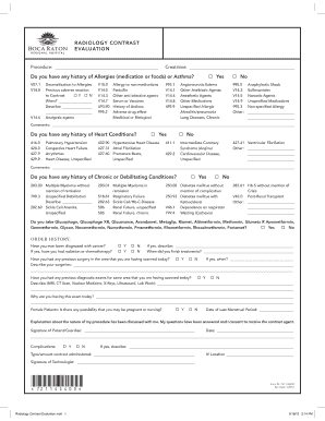 Fillable Online CT contrast screening form Fax Email Print - pdfFiller