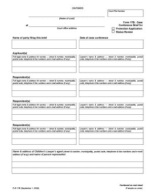 Fillable Online ontariocourtforms on Form 17B. Family Law Rules Forms ...