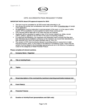 Lia Cpd Accreditation Form - Fill Online, Printable, Fillable, Blank ...