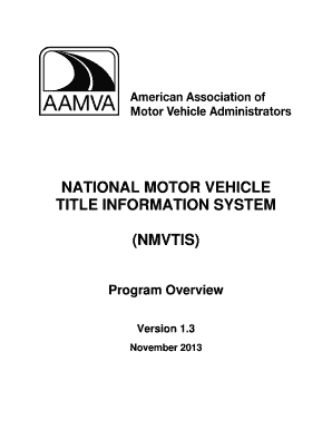 Fillable Online aamva NATIONAL MOTOR VEHICLE TITLE INFORMATION SYSTEM ...