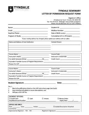 Fillable Online Letter of Permission Request Form - UC Fax Email Print - pdfFiller