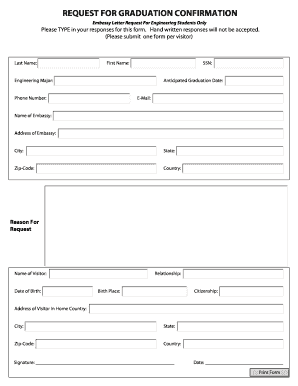 Fillable Online eng umd REQUEST FOR GRADUATION CONFIRMATION Fax Email ...