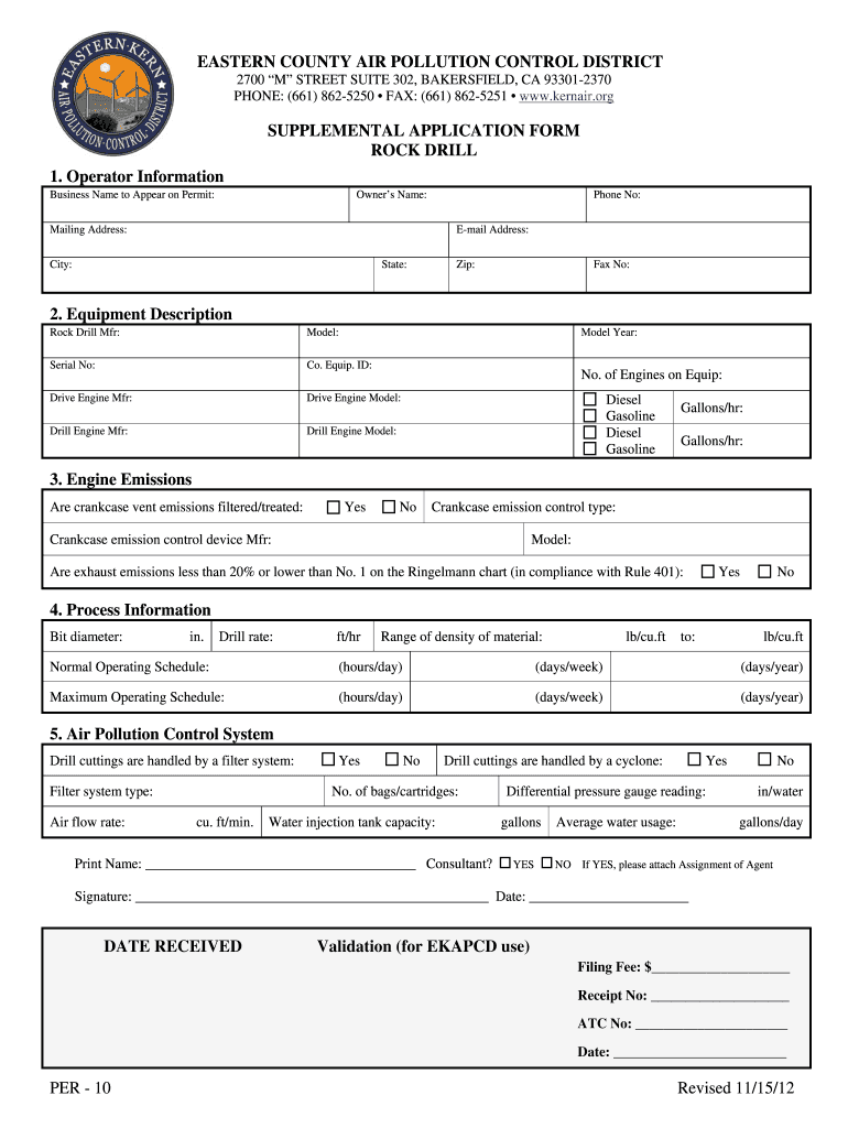 Fillable Online kernair EASTERN COUNTY AIR POLLUTION CONTROL DISTRICT ...