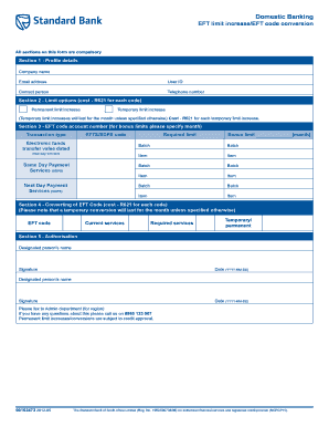 Fillable Online Domestic Banking - Business Online - Standard Bank Fax ...
