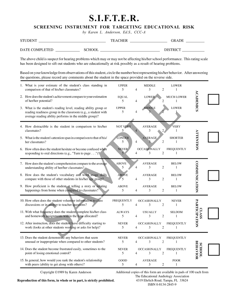 Fillable Online home earthlink Sample Sifter Sample Sifter - home ...