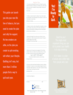 Fillable Online yesquit Ready to Quit Brochure Tobacco Prevention Fax ...