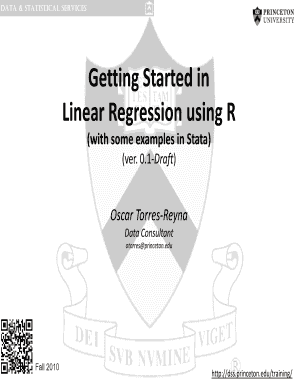 Fillable Online Linear Regression using R Fax Email Print - pdfFiller