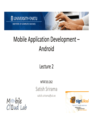 Fillable Online Android Lecture 1 - recap Fax Email Print - pdfFiller