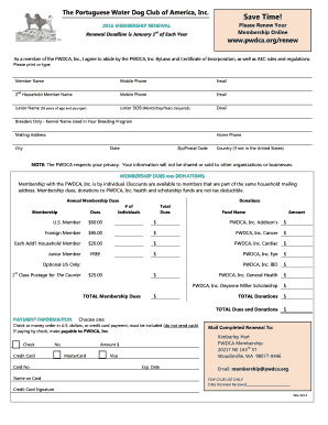 Fillable Online pwdca Printable membership renewal form - Portuguese ...