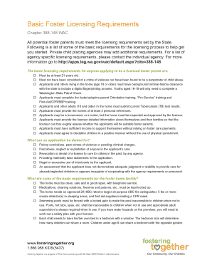 Foster Parent License Application - Fill Online, Printable, Fillable ...