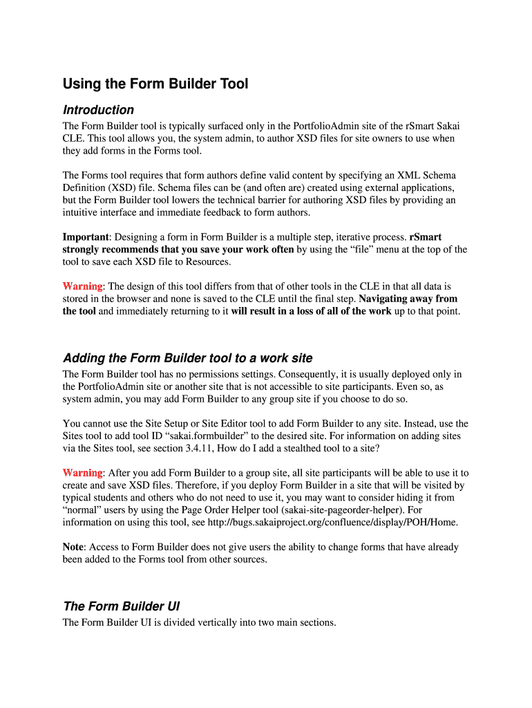 Fillable Online Using the Form Builder Tool Fax Email Print - pdfFiller