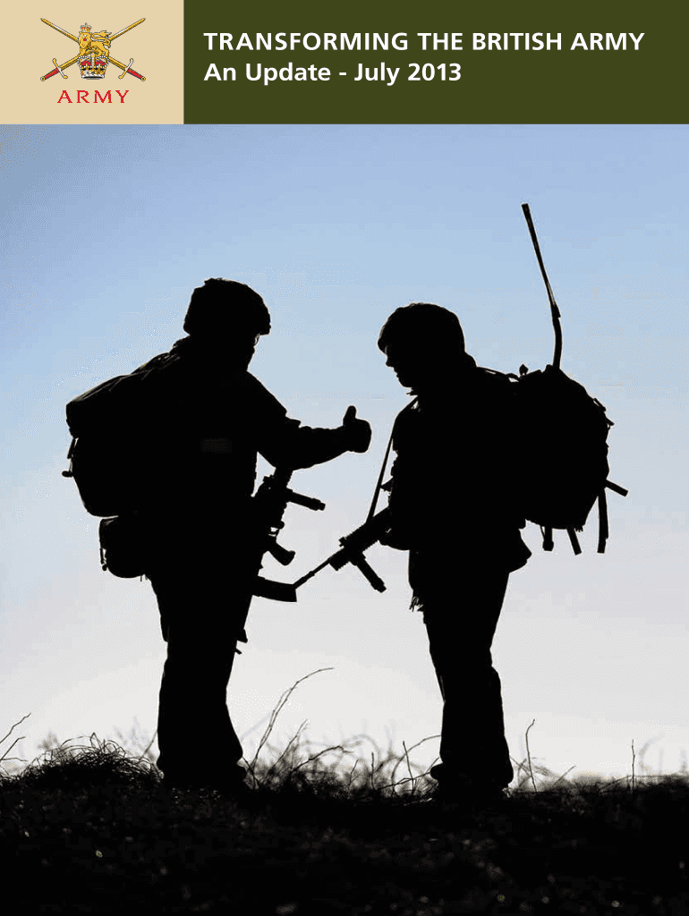 Fillable Online TRANSFORMING THE BRITISH ARMY Fax Email Print - pdfFiller