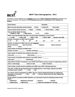 Fillable Online Best Demographic Form Fax Email Print - pdfFiller