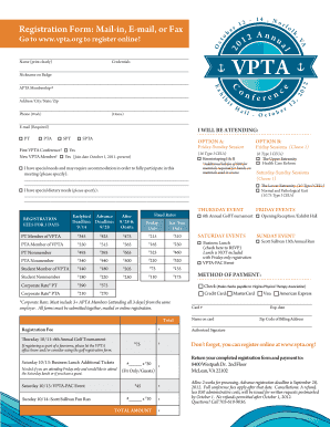 Fillable Online vpta Paper Registration Form NEW Fax Email Print ...