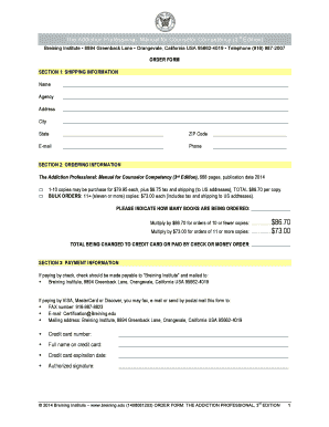 Fillable Online breining Order Form - Breining Institute - breining Fax ...