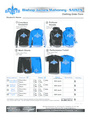 Fillable Online BJM Saints Order Form - 3 Fax Email Print - pdfFiller