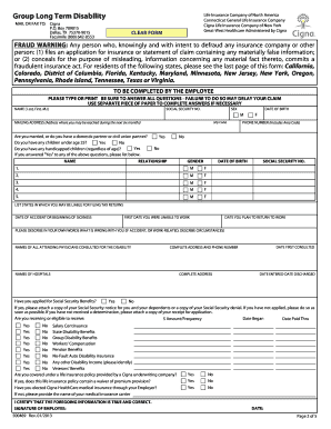 Fillable Online lakecountyfl Long-Term Disability (LTD) Claim Form ...