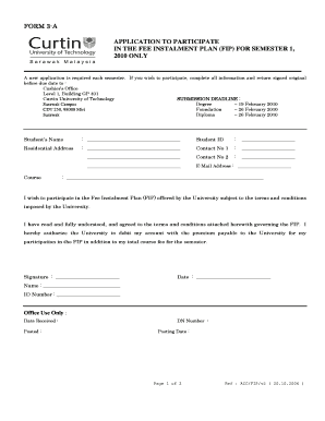 Fillable Online Form 3-a application to participate in the fee ...
